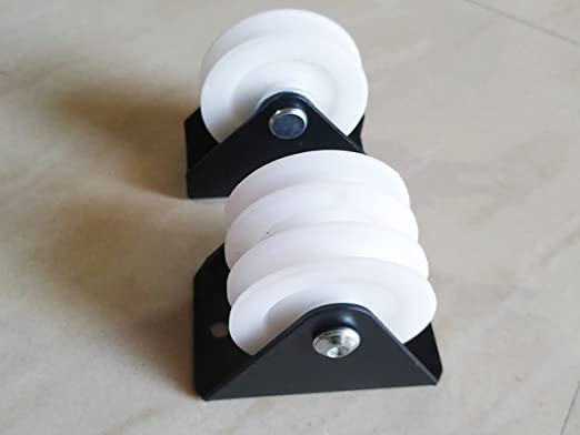 Heavy Duty PVC Single and Double Pulley for Cloth Drying Stand Hanger ...