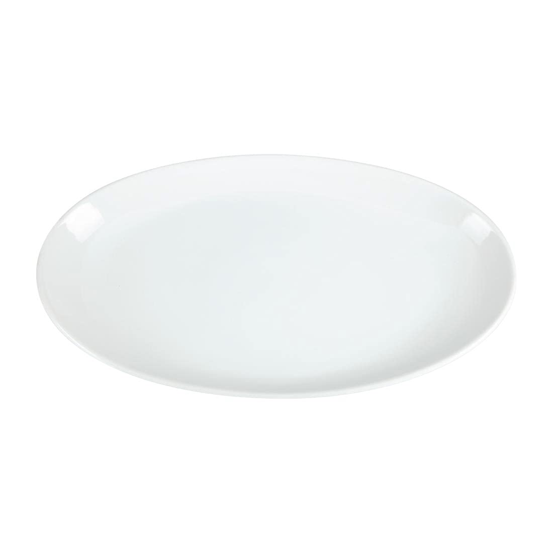 Olympia French Deep Oval Service Plates 500mm Porcelain White with New ...