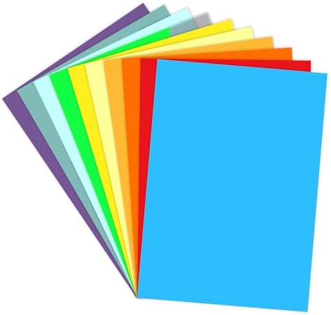 A4 Color Chart Paper – 150 GSM, Pack of 50 Sheets (Multicolor) : Amazon ...