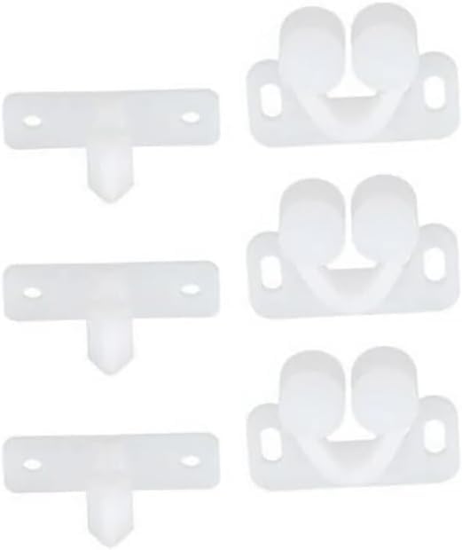3Pcs White Marine Boat Ball Catch Door Cupboard Spring Back Plates ...