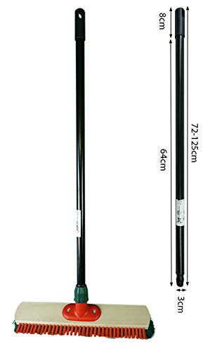 Novaliv High Deep Street Broom with Telescopic Handle Scratching Strip ...