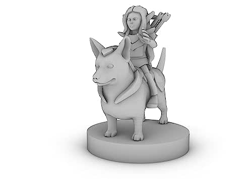 Amazon.com: Pixie Warrior on a Corgi Tabletop DND Gaming Miniature : Toys & Games