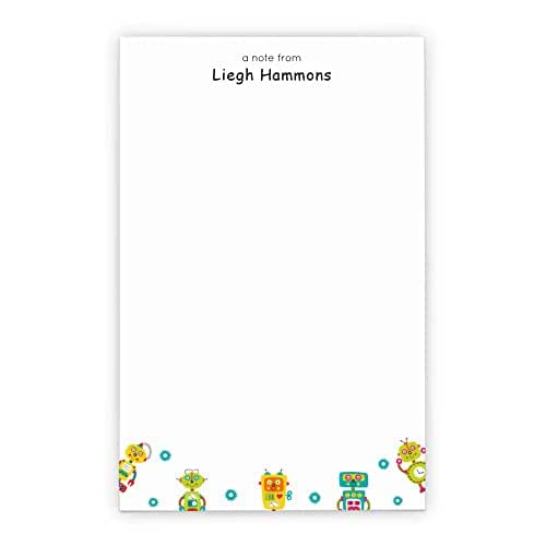 Amazon.com: Robot Note Pads for Kids Custom Stationery Writing Paper ...