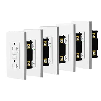 SuperInk 20A GFCI Outlet Outdoor or Indoor Use, GFCI Receptacles with ...