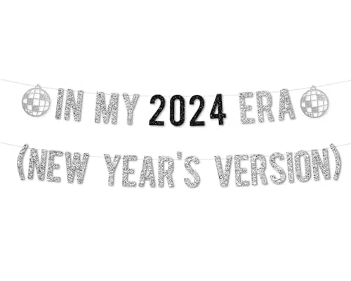 Amazon.com: In My 2024 Era (New Year's Version) Banner, with Disco ...