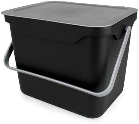 Addis 515630 2.5 Litre Kitchen Compost Caddy, Black/Grey, 2.5L : Amazon ...