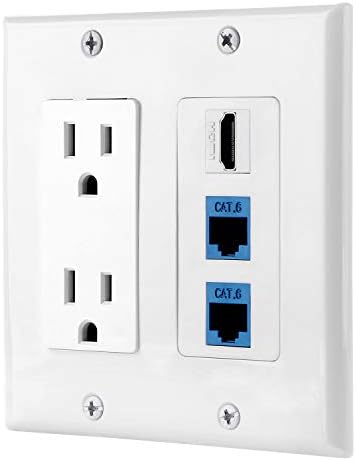Amazon.com: IBL-15A Power Outlet, 1 Port HDMI, 2 Port Cat6 Ethernet ...
