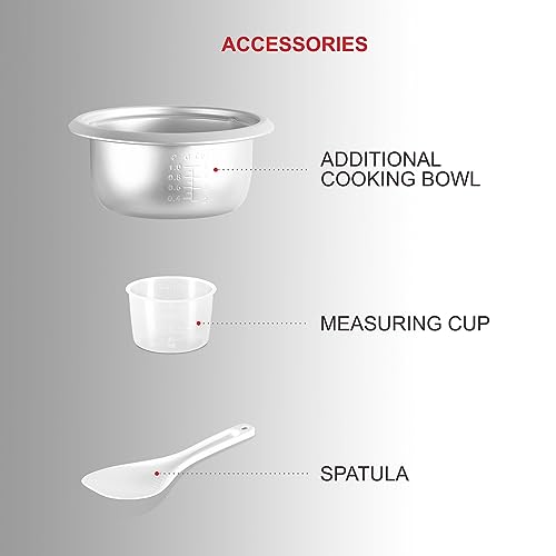 Milton Euroline Excel 1.8 Liter Electric Rice Cooker with Additional ...