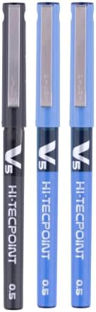 Pilot Hi-TechPoint V5 Cartridge Pen, Blue ink combo of 03 pcs, Pen 0 ...