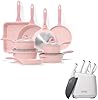 Amazon.com: JEETEE Pink Pots and Pans Set Nonstick 23pcs, Healthy ...