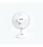 Status Desk Fan, 9 Inch Oscillating Portable Fan, 2 Speed Adjustable ...