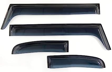 Amazon.com: Window Visor Rain Guard Door Vent Dark Smoke Tint ...