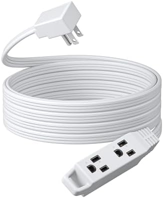 Amazon.com: DEWENWILS 15FT Flat Plug Extension Cord, 3 Prong Ultra Thin ...