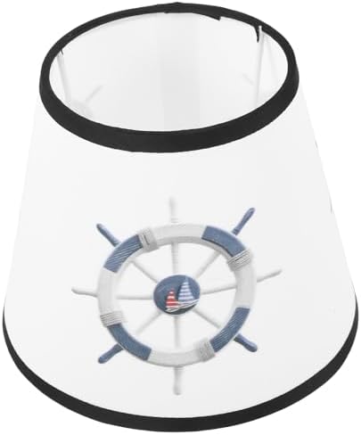 Angoily Fabric Lamp Shade, Barrel Light Cover, Nautical Wheel Pattern ...