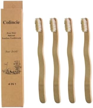 Amazon.com : Gaia Guy Natural Bristle Bamboo Toothbrush (NO Nylon ...