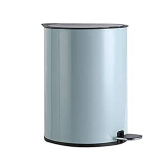 Garbage Recycling Bin Creative Stainless Steel Trash Can Bucket-shaped ...