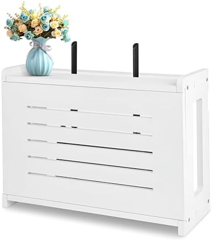 Amazon.com: Wall Mounted Wireless WiFi Router Shelf Storage Box, ABS ...