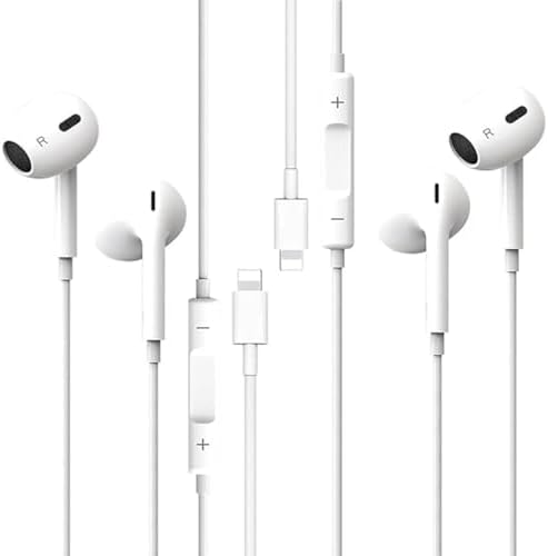 Amazon.com: Apple Earbuds, iPhone Wired with Lightning Connector [Apple ...