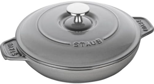 Staub 40510-605-0 Cast Iron Roaster/ Cocotte with Steamer Insert, Round ...