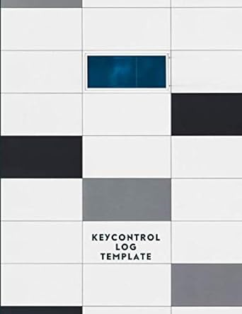 Key Control Log Template: Large Key Access Control Management Logbook ...