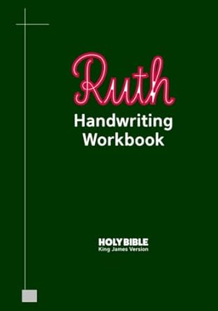 Ruth Handwriting Workbook: to write KJV BIBLE with cursive: Holy Bible ...