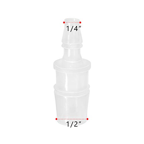 Snapklik.com : Quickun Plastic Hose Barb Reducer Fitting 1/2 To 1/4 ...