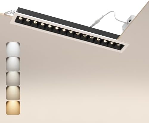 Hengsense Linear LED Recessed Spotlight, 15W Aluminum Recessed Grille ...