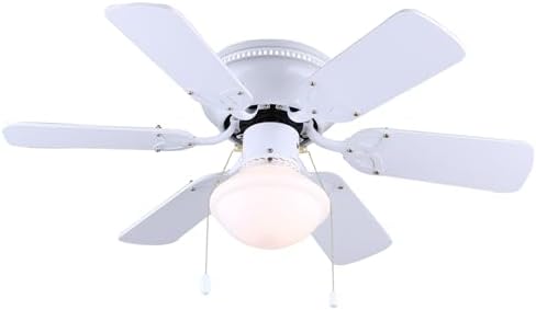 Twister 30-Inch Hugger Ceiling Fan in White - Compact Design with 6 ...