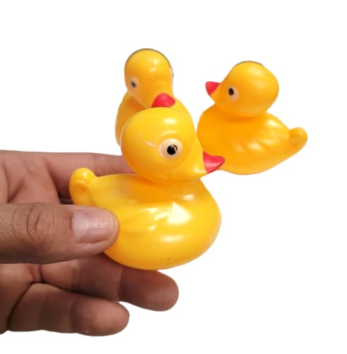 Floating Weighted Duckies (12 Pack) Plastic Yellow Duck Pond - Want It All