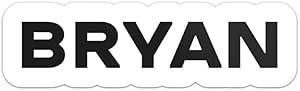 Amazon.com - Bryan Male Name Sticker - Waterproof Vinyl Decal for Car ...