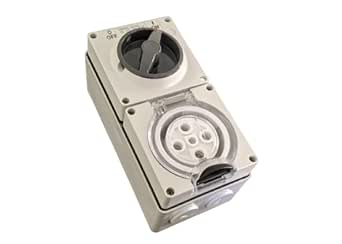 32 Amp 5 PIN Switched Socket Outlet 32A IP66 3 Phase : Amazon.com.au ...