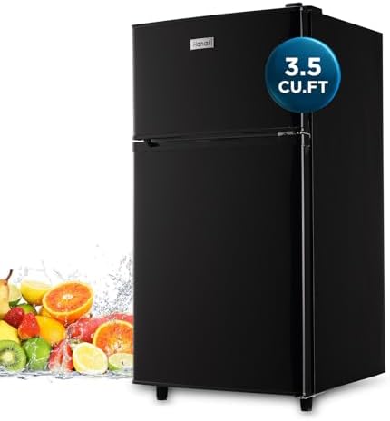 Amazon.com: BANGSON Mini Fridge with Freezer, 2 Door Small Refrigerator ...
