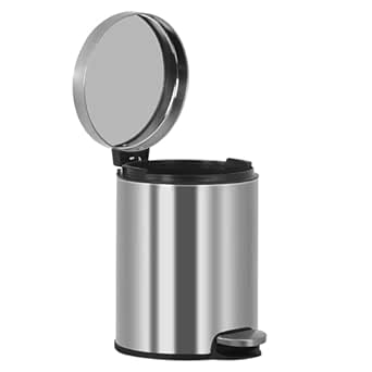 Amazon.com: Bigacc Trash Can, Mini Stainless Steel 6 Liter/1.6 Gallon ...