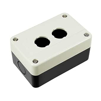 uxcell Push Button Switch Control Station Box 22mm 2 Button Hole ...