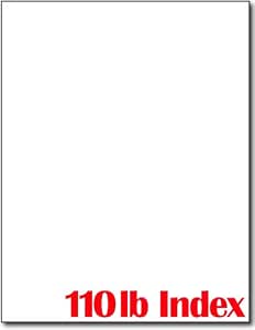 Amazon.com : 110lb Index White Cardstock - 250 Sheets : Cardstock ...