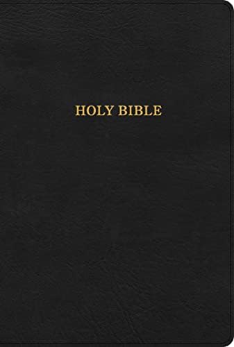 KJV Large Print Thinline Bible, Black LeatherTouch, Red Letter, Pure ...