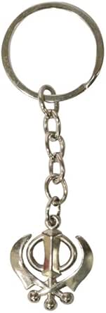 SANGAM Sikh Khanda Kirpan Sword Keyring Key Hanging Accessories ...