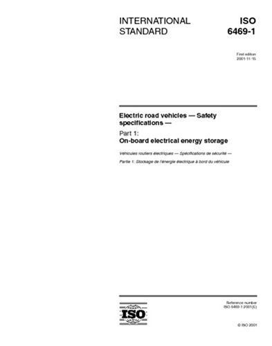 ISO 6469-1:2001, Electric road vehicles - Safety specifications - Part ...