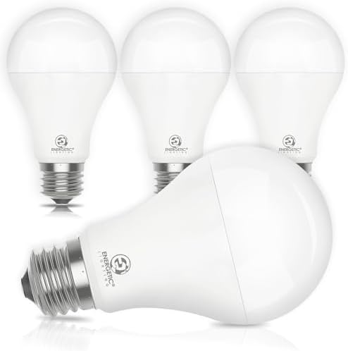 E ENERGETIC LIGHTING 4 Pack 150 Watt Equivalent LED Light Bulb, Super ...