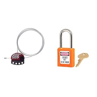 Amazon.com: Master Lock S806 Adjustable Lockout Tagout Steel Cable ...