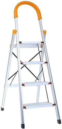 4 Step - Step Ladder Aluminum Lightweight Folding Anti-Slip Stepladders ...