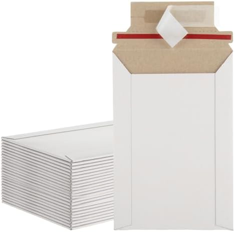 Amazon.com : FVIEXE 100 Pack 3.9x5.9 Inch Self Seal Cardboard Mailing ...