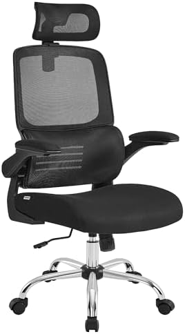 SONGMICS Office Chair Desk Chair Ergonomic Folding Armrests High Back ...