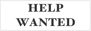Amazon.com - Help Wanted Funny Vinyl Bumper Sticker Decal - Automotive ...