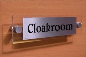 cloakroom - door sign : Amazon.co.uk: DIY & Tools