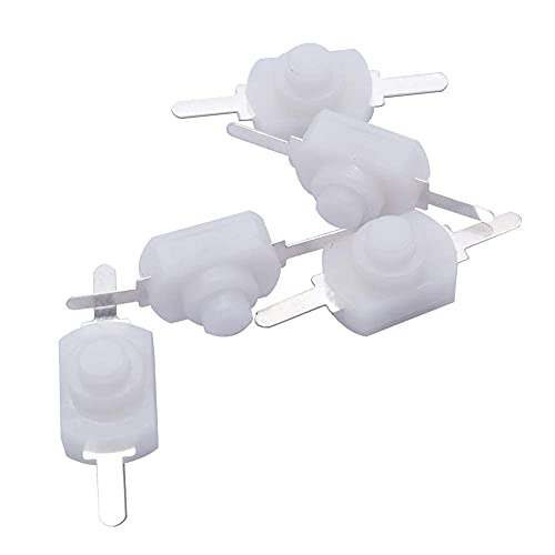 Snapklik.com : Mxuteuk 50pcs White Self-Lock Micro Push Button Switch ...