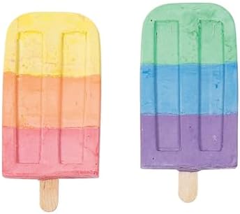 Amazon.com: Mooliwe 24 Pcs Ice Cream Sidewalk Chalk Set Multicolor ...