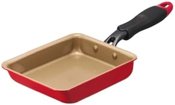 Amazon｜【新モデルは軽くなりました】 エバークック 卵焼き 13×18㎝ IH対応 ガス火対応 【500日保証】 こげつきにくいフライパン PFOA PFOS フリー レッド ドウシシャ ...