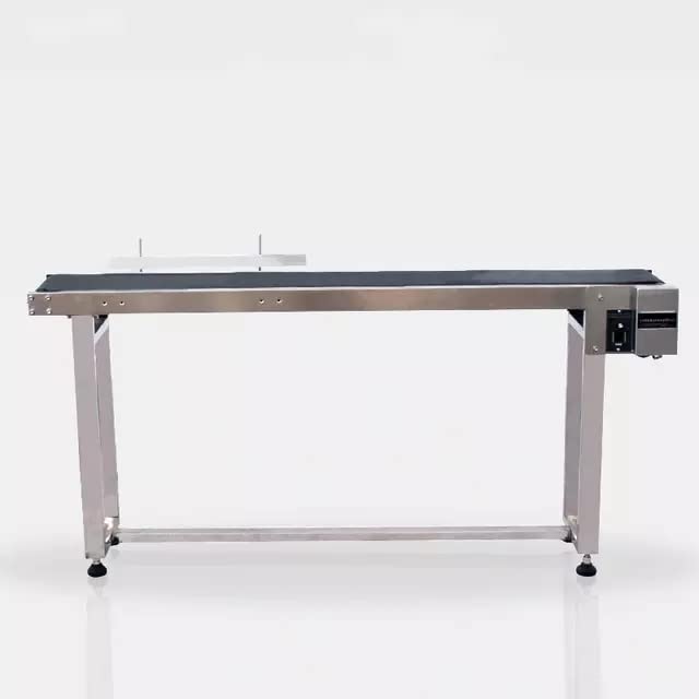 Stainless Steel Motorized Belt Conveyor Table Industrial with Brackets ...