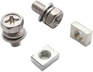 2Sets Universal Stainless Steel Battery Terminal Nut And Bolt Kit M6 M5 ...